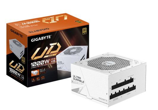 Gigabyte - 1000W, 80 PLUS Gold certified, Fully modular design, 120mm Hydraulic Bearing(HYB) Fan