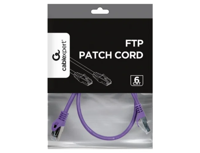 Gembird PP6 - 0.5M - V mrezni kabl CAT6 FTP patch cord - 0.5m, ljubičasti