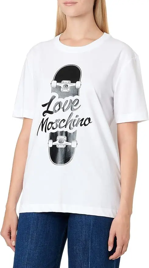 Love Moschino Ženska majica W4H0628M3876-A00, Bela