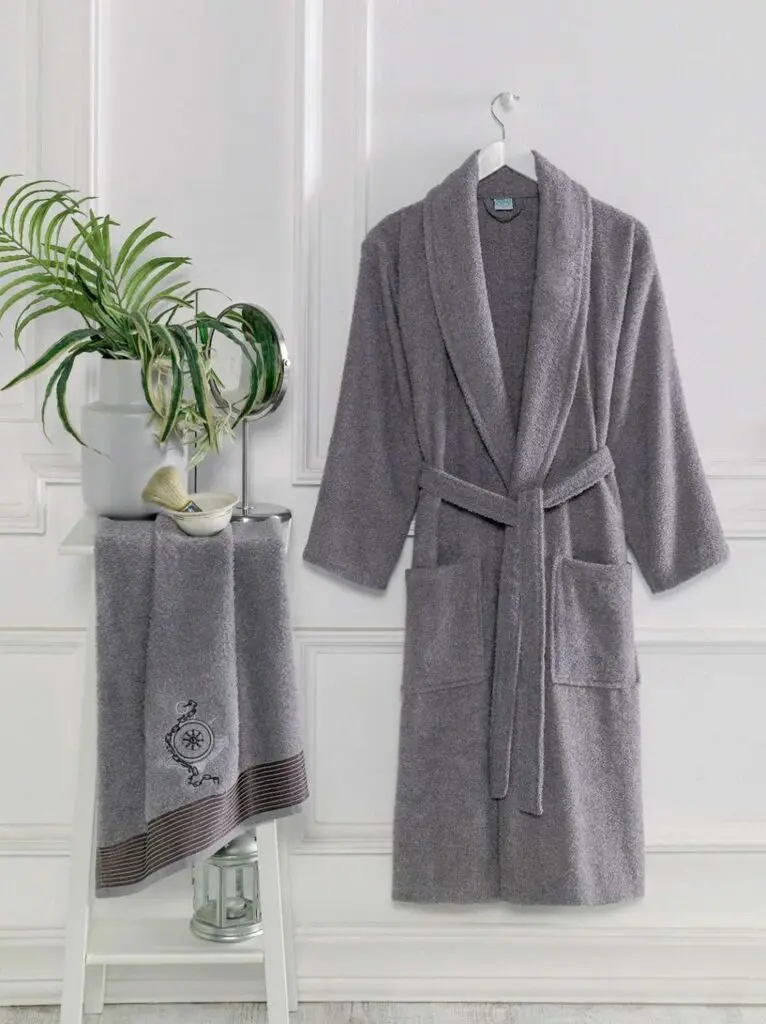 L'essentiel Maison Set Bademantil sa peškirom Cora, Anracit