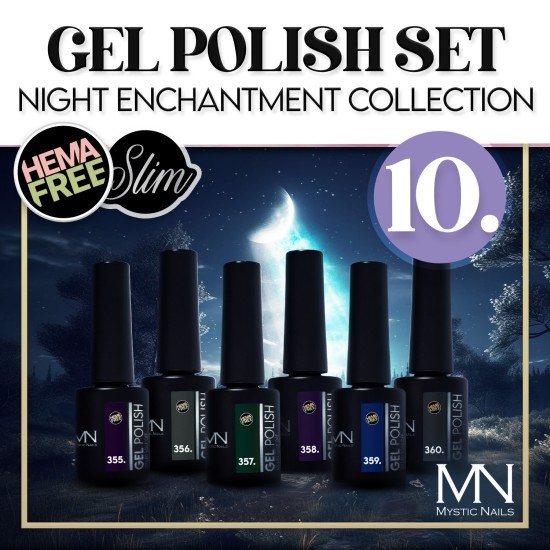 Gel Lak Set 10 - Night Enchantment (HEMA-free) - 6 kom x 6 ml