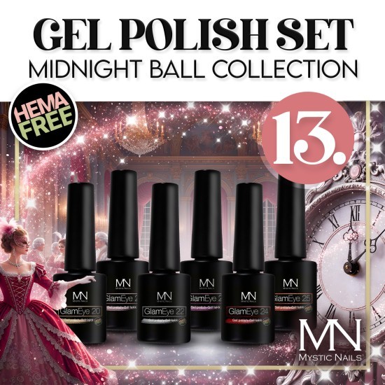 Gel Lak Set 13 - Midnight Ball (HEMA-free) - 6 pcs x 6 ml