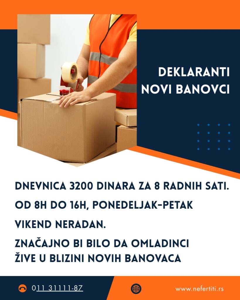 Deklaranti Novi Banovci Privremeni poslovi