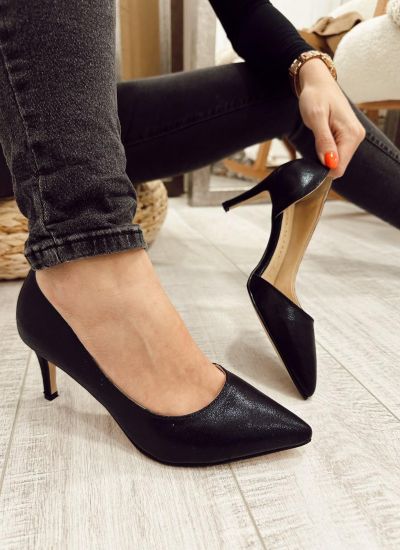 Kožne štikle F335 - BELEZZA SCARPE - CRNA