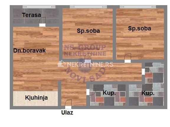 Trosoban stan na Bulevaru Patrijarha Pavla 64m2