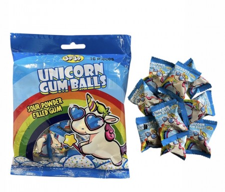 Unicorn gum balls 80g 16pcs