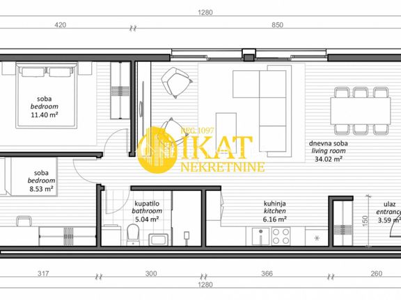 LUX, Vračar, Neimar 68,4m2 novogradnja + pdv, trosoban stan ID#4128