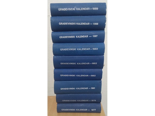 GRADJEVINSKI KALENDAR LOT 9 KNJIGA
