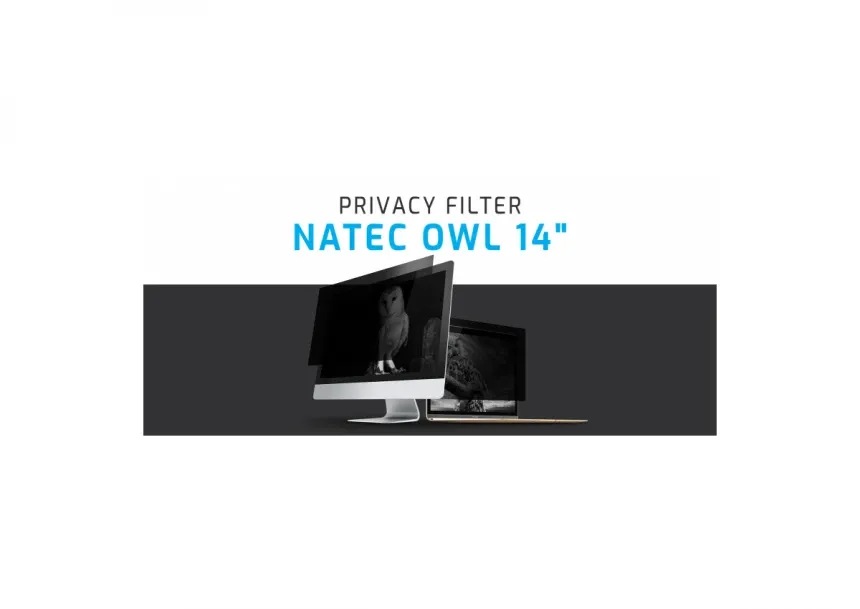 Natec NFP-1474 OWL, Privacy Filter for 14" Screen, 16:9, 309,9 x 174,5 mm