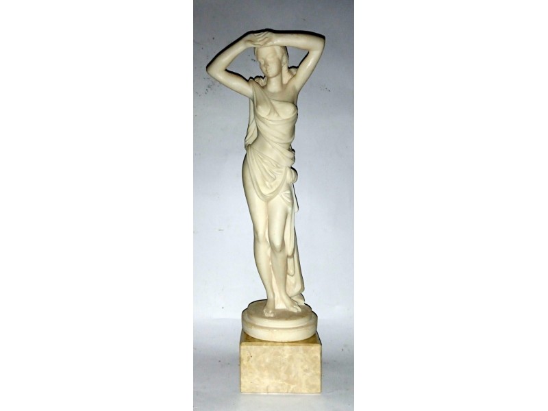FIGURA - ALABASTER POSTOLJE MERMER, 36cm