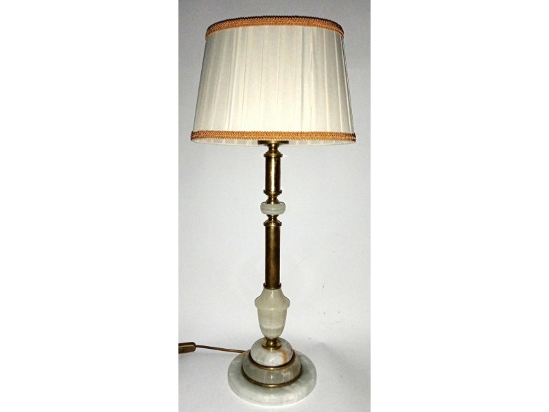 LAMPA - ONIX, MESING, ABAZUR SATEN, 68cm