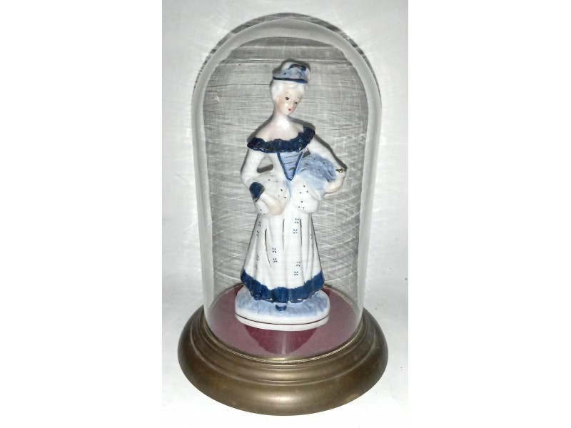FIGURA u KUPOLI, ZVONU - FIGURA PORCELAN, 24cm