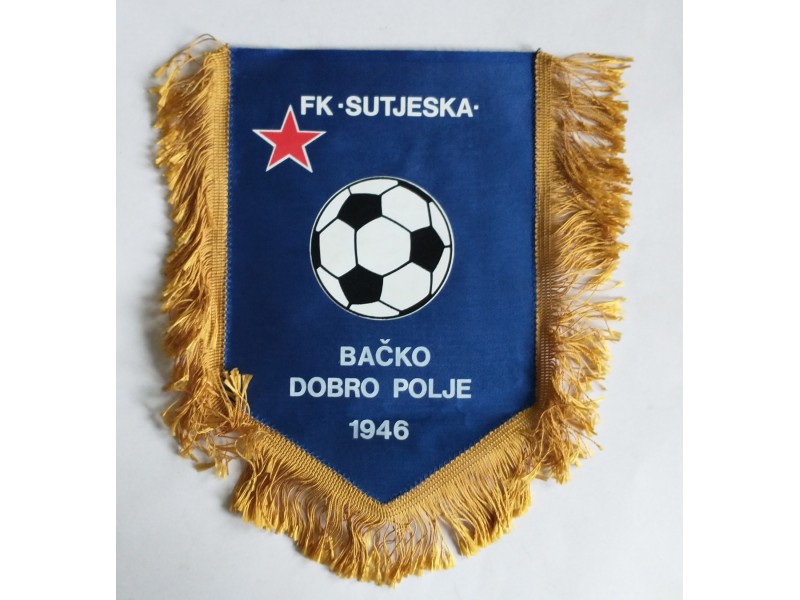 zastavica FK SUTJESKA Bačko Dobro Polje 1946 Jugoslavij