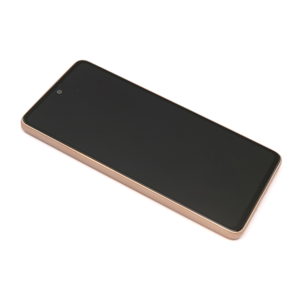 LCD displej (ekran) - Samsung A536 Galaxy A53 5G + Touch screen + okvir gold/peach Full ORG EU (GH82-28024D/28025D) (MS)
