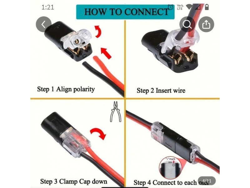 konektori za žice, bez blankiranja- 2 para