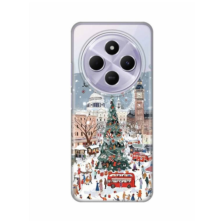 Zastitna ultra tanka (skin) maska / futrola PRINT - Xiaomi Redmi 14C/Redmi A4 Christmas Town
