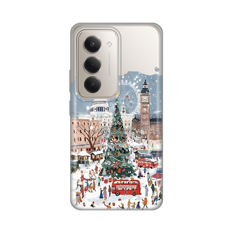 Zastitna ultra tanka (skin) maska / futrola PRINT - Xiaomi Redmi 15 4G Christmas Town