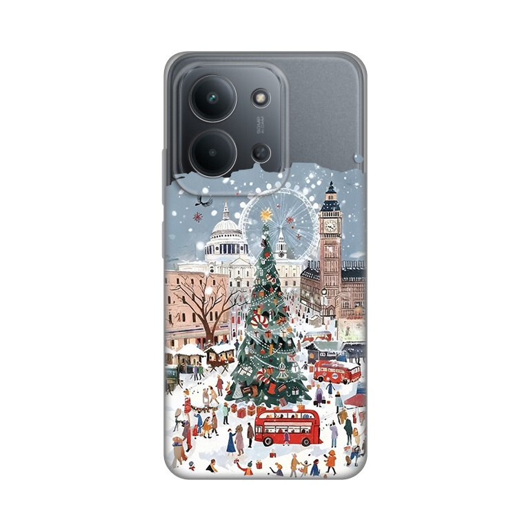 Zastitna ultra tanka (skin) maska / futrola PRINT - Xiaomi Redmi 15C 4G Christmas Town