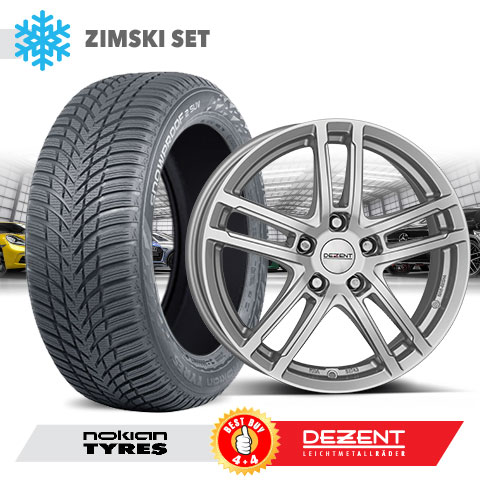 235/55 R18 SET Z NOKIAN + DEZENT TZ SIL 5/112
