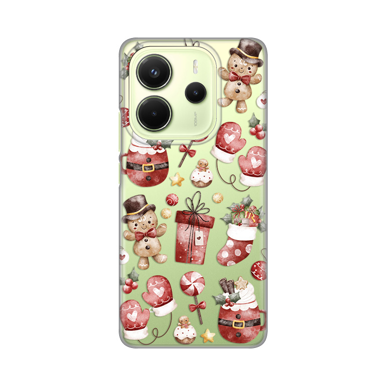 Zastitna ultra tanka (skin) maska / futrola PRINT - Xiaomi Redmi Note 14 4G (SRB) Cozy Christmas