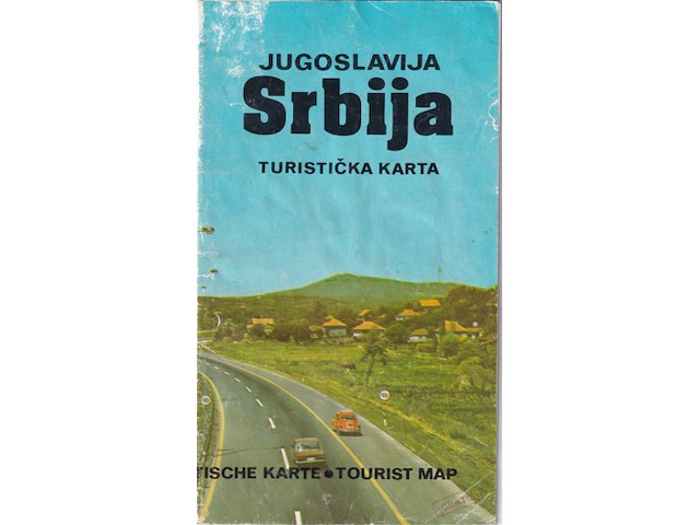 TURISTIČKA KARTA SRBIJA JUGOSLAVIJA