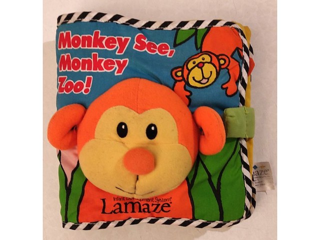 Lamaze Mekana Knjiga `Monkey See, Monkey Zoo`