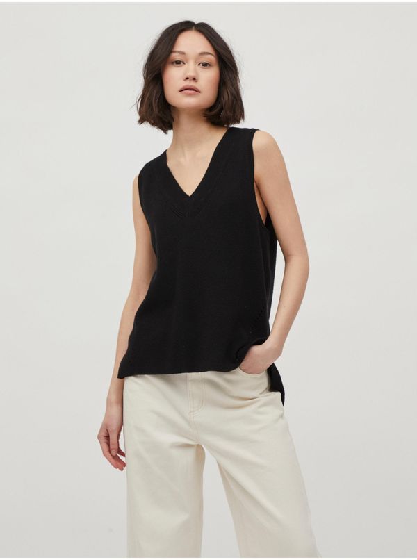 BLACK SWEATER VEST VILA RIL - WOMEN