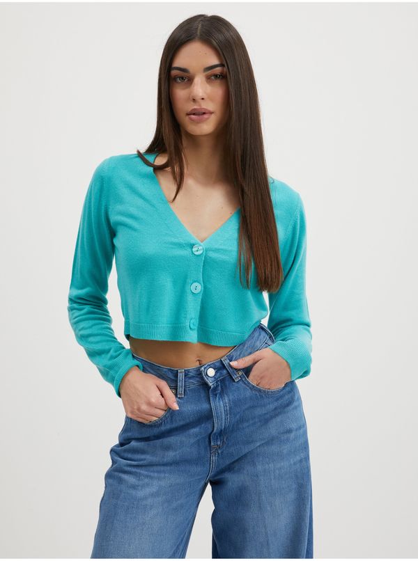TURQUOISE WOMEN'S CARDIGAN ONLY SUNNY - LADIES