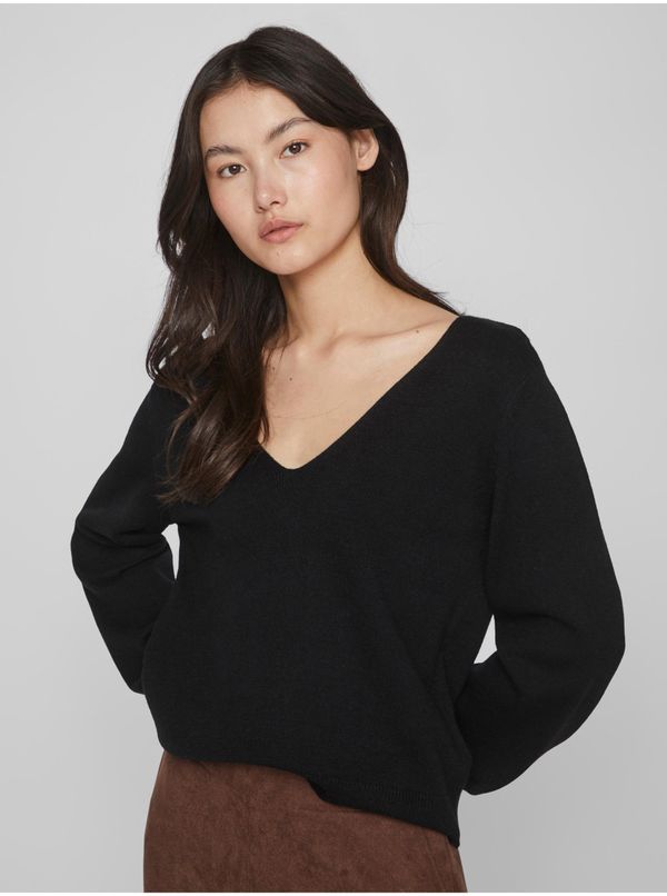 VILA RIL BLACK WOMEN'S SWEATER - WOMEN