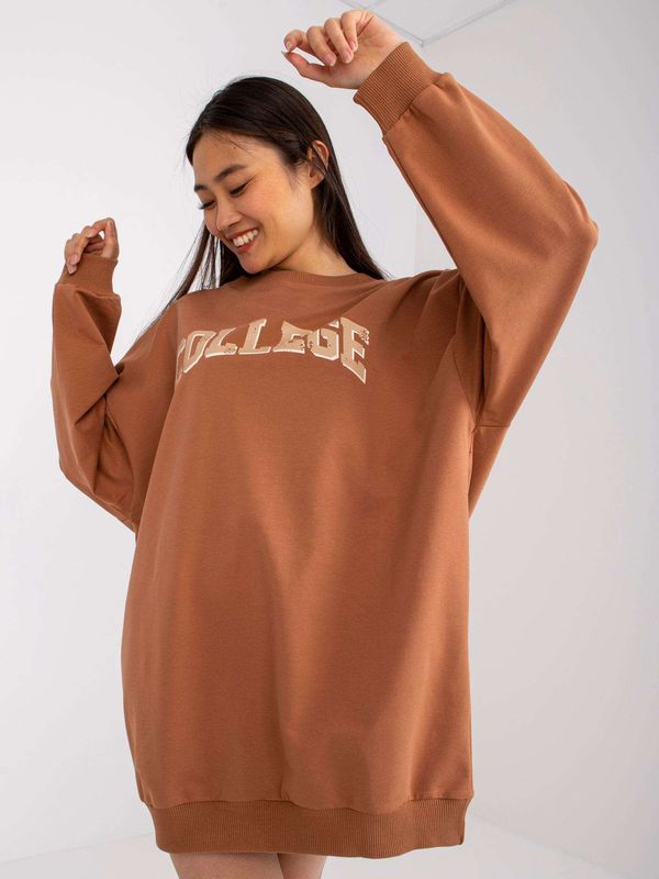 LIGHT BROWN BLOUSE WITH JESSICA LETTERING