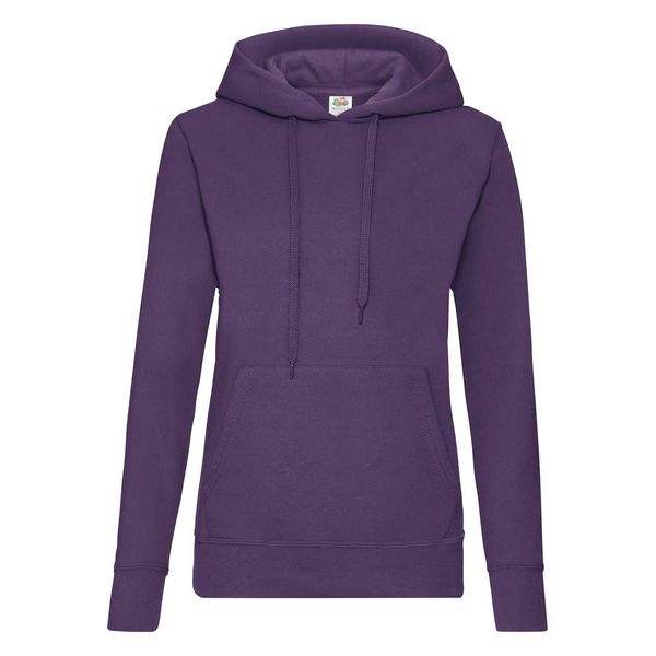 FIOLETOWA BLUZA Z KAPTUREM HOODED SWEAT FRUIT OF THE LOOM