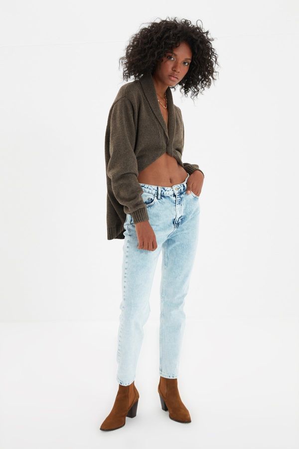 TRENDYOL BLUE HIGH WAIST MOM JEANS