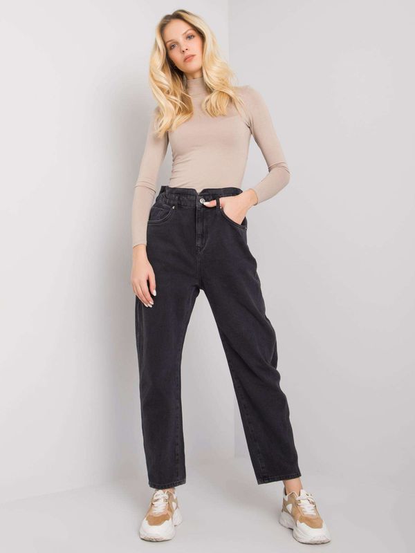 BLACK MOM JEANS ALVANA RUE PARIS