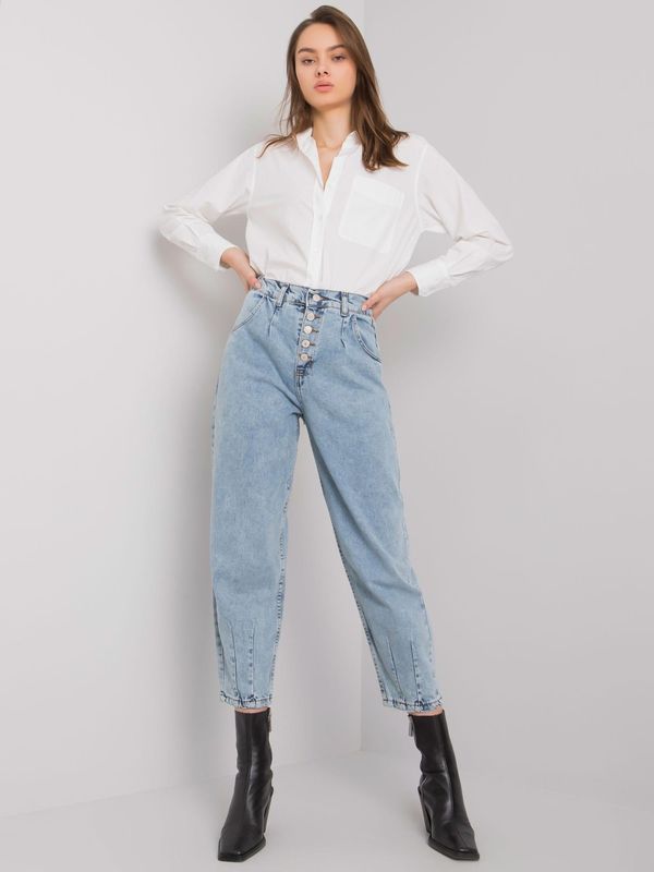BLUE LADIES MOM JEANS BY VARENNA