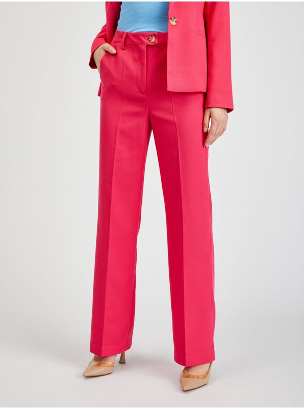 ORSAY DARK PINK WOMEN FLARED FIT PANTS - WOMEN