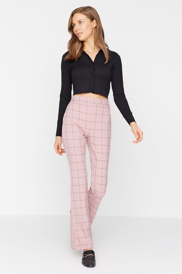 TRENDYOL DRY ROSE FLARE FIT WOVEN HIGH WAIST TROUSERS
