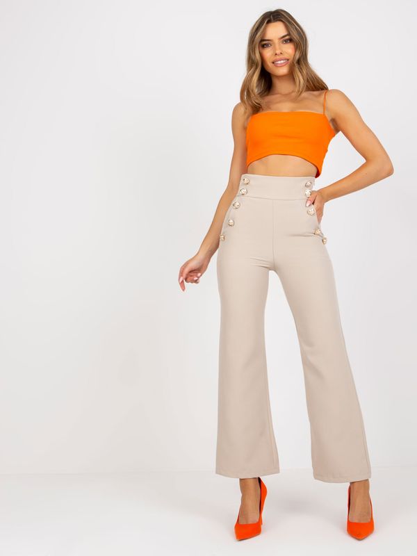 ELEGANT BEIGE TROUSERS WITH POCKETS