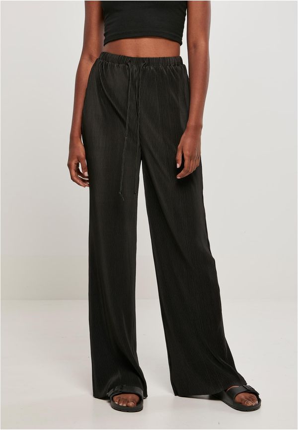 WOMEN'S PLISSE PANTS BLACK