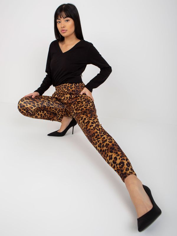 DARK BEIGE AND BLACK LEOPARD PAIR SWEATPANTS