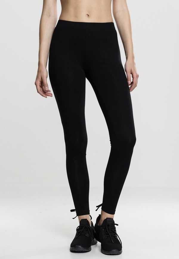 WOMEN'S LACE-UP LEGGINGS - BLACK