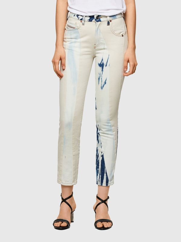 DIESEL JEANS - D-JOY-T-SP3 L.32 TROUSERS WHITE-BLUE