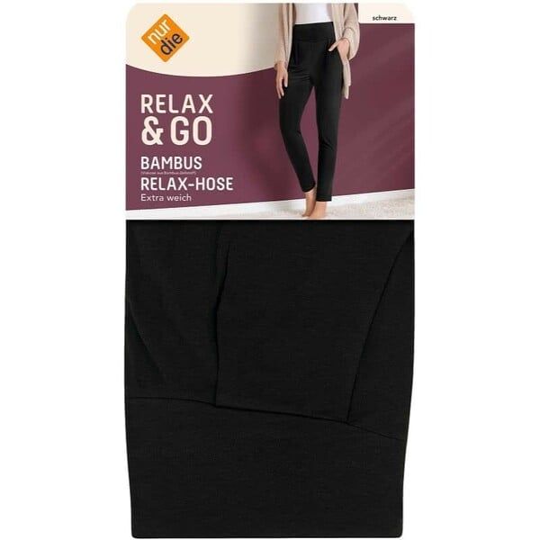 NUR DIE BAMBOO RELAX PANTS - LADIES BAMBOO PANTS - BLACK