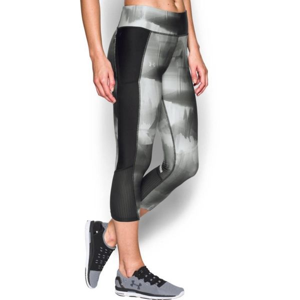 WOMEN'S RUNNING LEGGINGS UNDER ARMOUR FLY BY PRINTED CAPRI