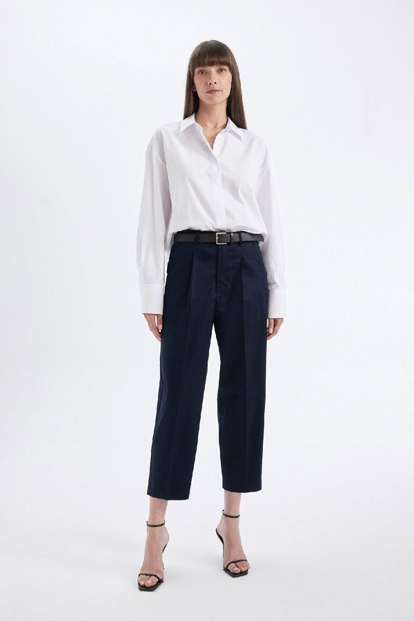 DEFACTO CARROT FIT POCKET HIGH WAIST CROP TROUSERS