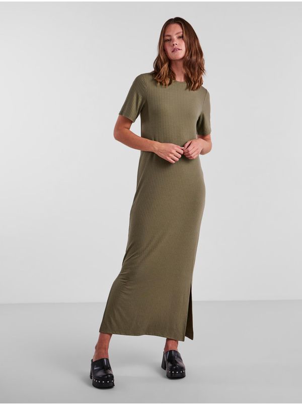 KHAKI WOMEN'S BASIC MAXI DRESS PIECES KYLIE - WOMEN'S
