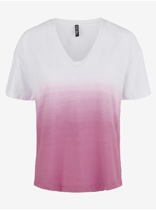 WHITE-PINK T-SHIRT PIECES ABBA - WOMEN