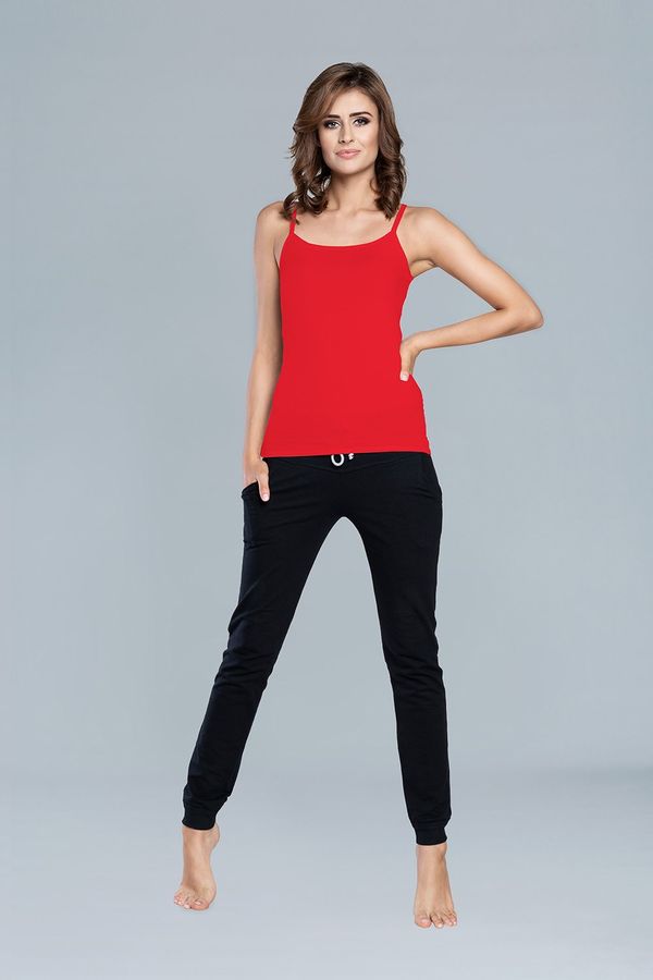 IBIZA T-SHIRT WITH NARROW STRAPS - RED