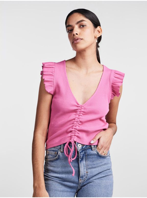 PINK WOMEN'S CROP TOP PIECES TEGAN - WOMEN