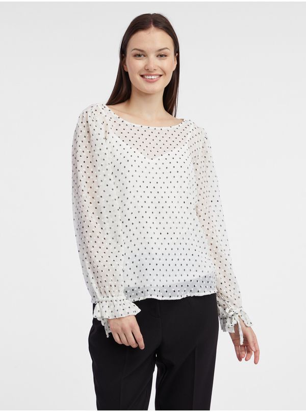 ORSAY WHITE LADY'S POLKA DOT BLOUSE - WOMEN