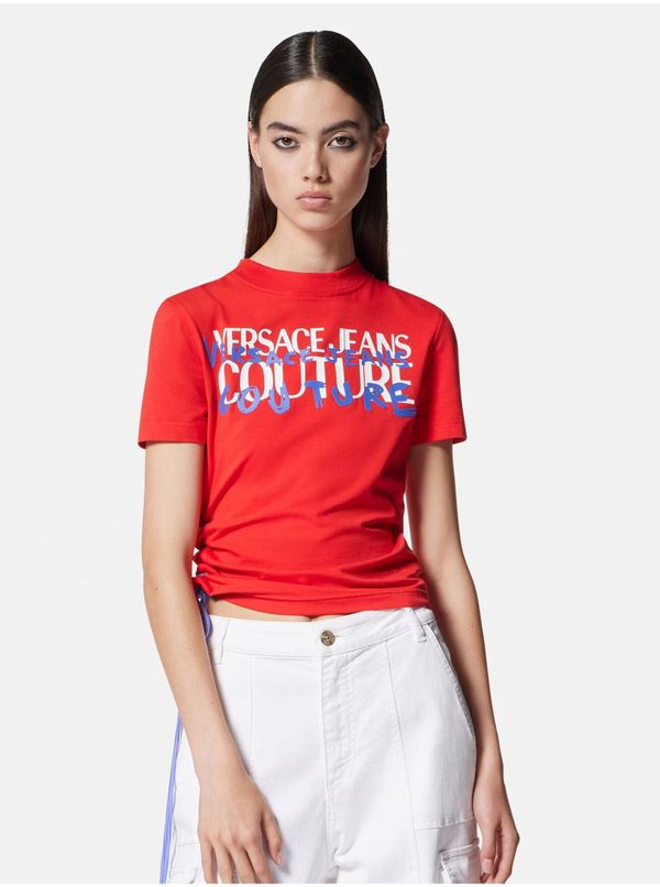 RED VERSACE JEANS COUTURE WOMEN'S T-SHIRT - WOMEN